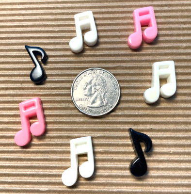 18pc x Assorted Resin Music Note Flatback Embellishment/Love/Kids/Song ...