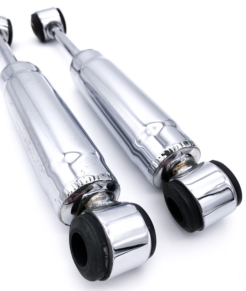 Pair Short Chrome Gas Filled Shock Absorbers For Street / Hot Rod