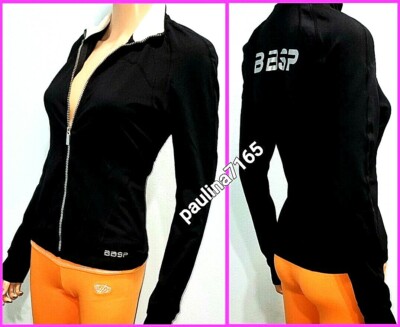 BEBE SPORT LOGO BLACK/WHITE Jacket w/2 zippered pockets, MEDIUM #J96 | eBay