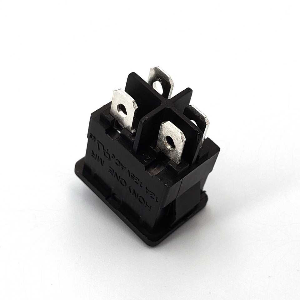 5Pcs Black 15x21mm 4Pin 2 Positions ON-OFF DPST Mini Rocker Switch 12A ...