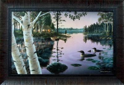 Summertime Loon Lake Print Framed By Mark Daehlin 26 x 18 | eBay
