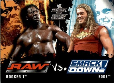 2002 Fleer WWE Raw vs. Smackdown Booker T/Edge (1) #87 Wrestling Card ...
