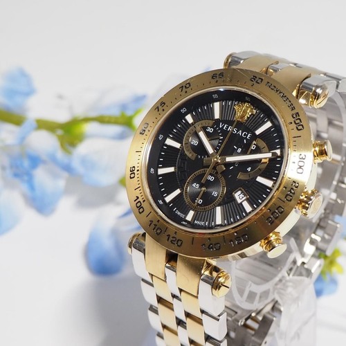 Versace Medusa Chronograph Watch 5ATM Quartz Used Cleaned | eBay UK