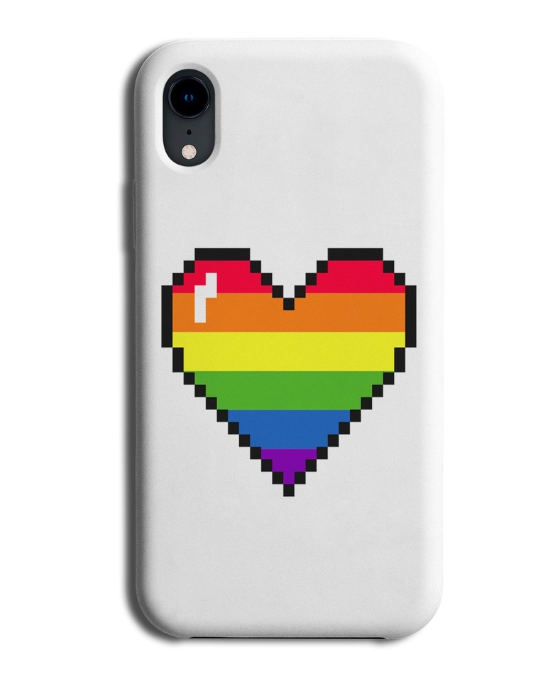 Retro LGBT Video Game Heart Phone Cover Case Extra Life Games Pride Lo ...