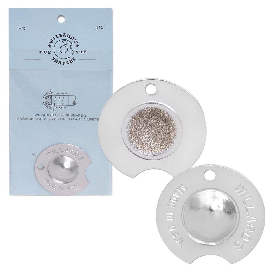 Willard Cue Tip Shaper - Pros Nickel Radius Small, Silver 798718006338 ...