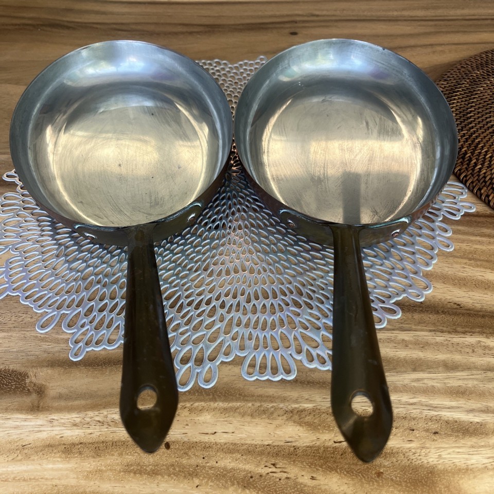 Vintage Pair Copral Portugal Copper Oval Fish Fry Pan, 10” L/ 17” w/ (Handle) | eBay
