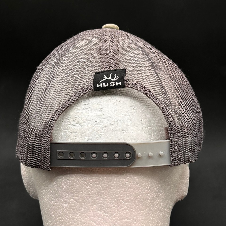 Hush Hat Men's Adjustable Camo Mesh Trucker Cap Antler Logo | eBay