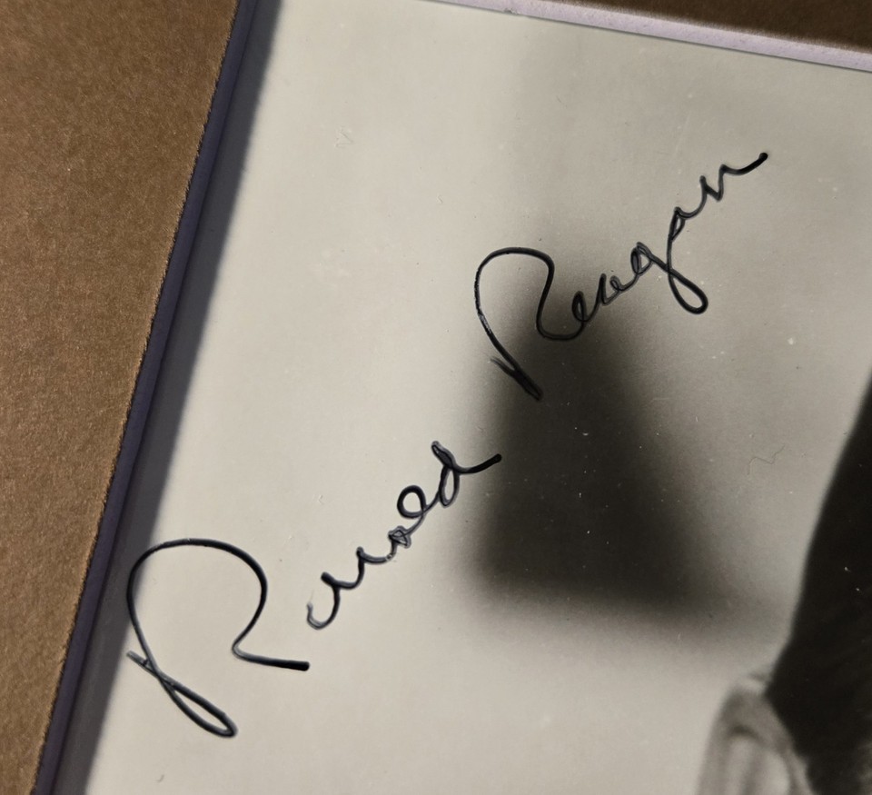 President Ronald Reagan Authentic Hand Signed Autograph Photo & FDC Set ...