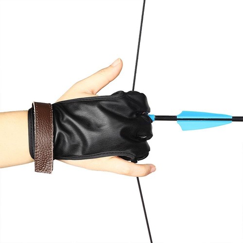Double Layers Archery Finger Guard Leather Bow Hand Guard | eBay