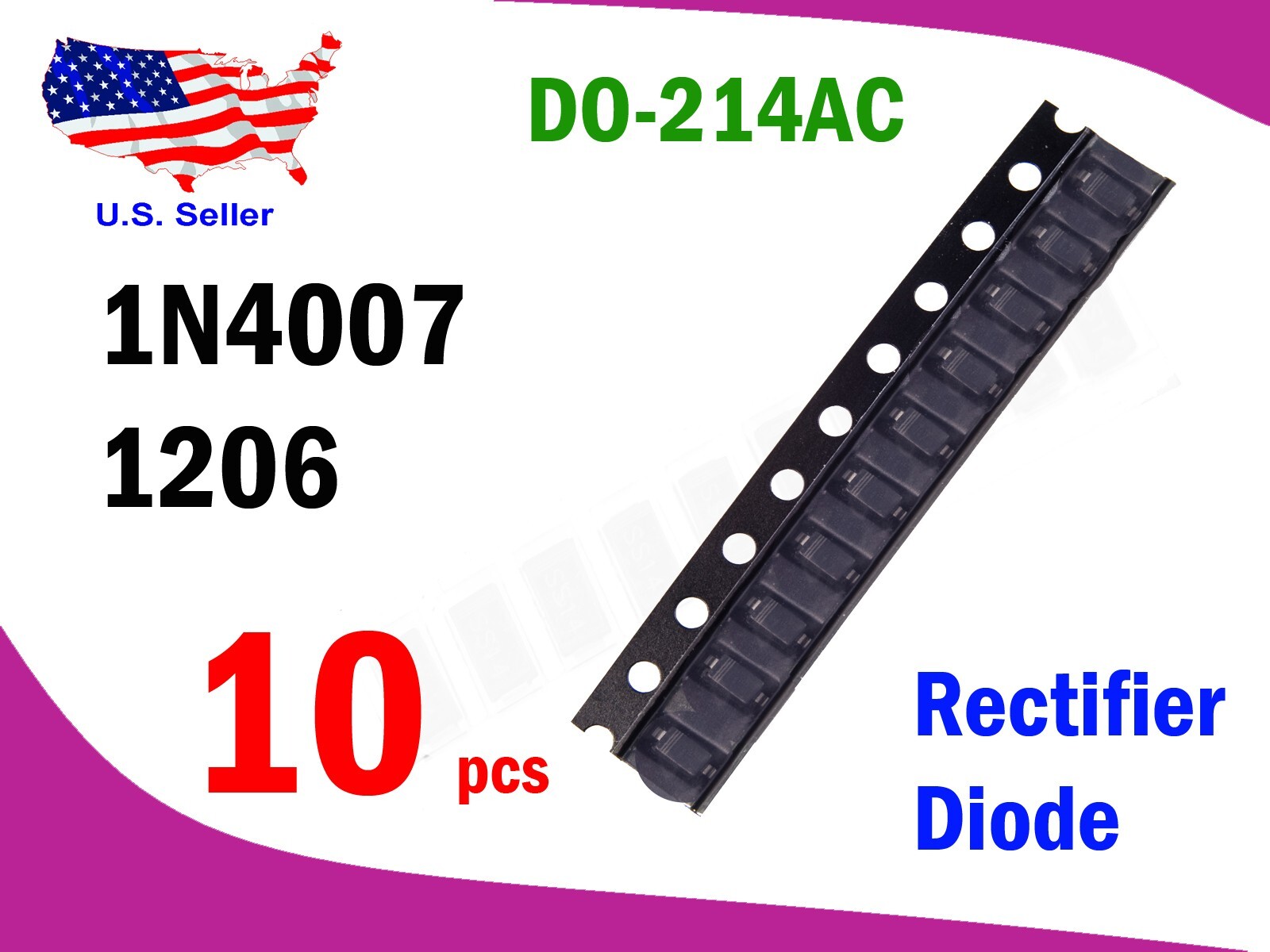 1N4007 T7 (10 pcs) 1206 SMD SOD-123 Switch Diode - Free & Fast shipping ...