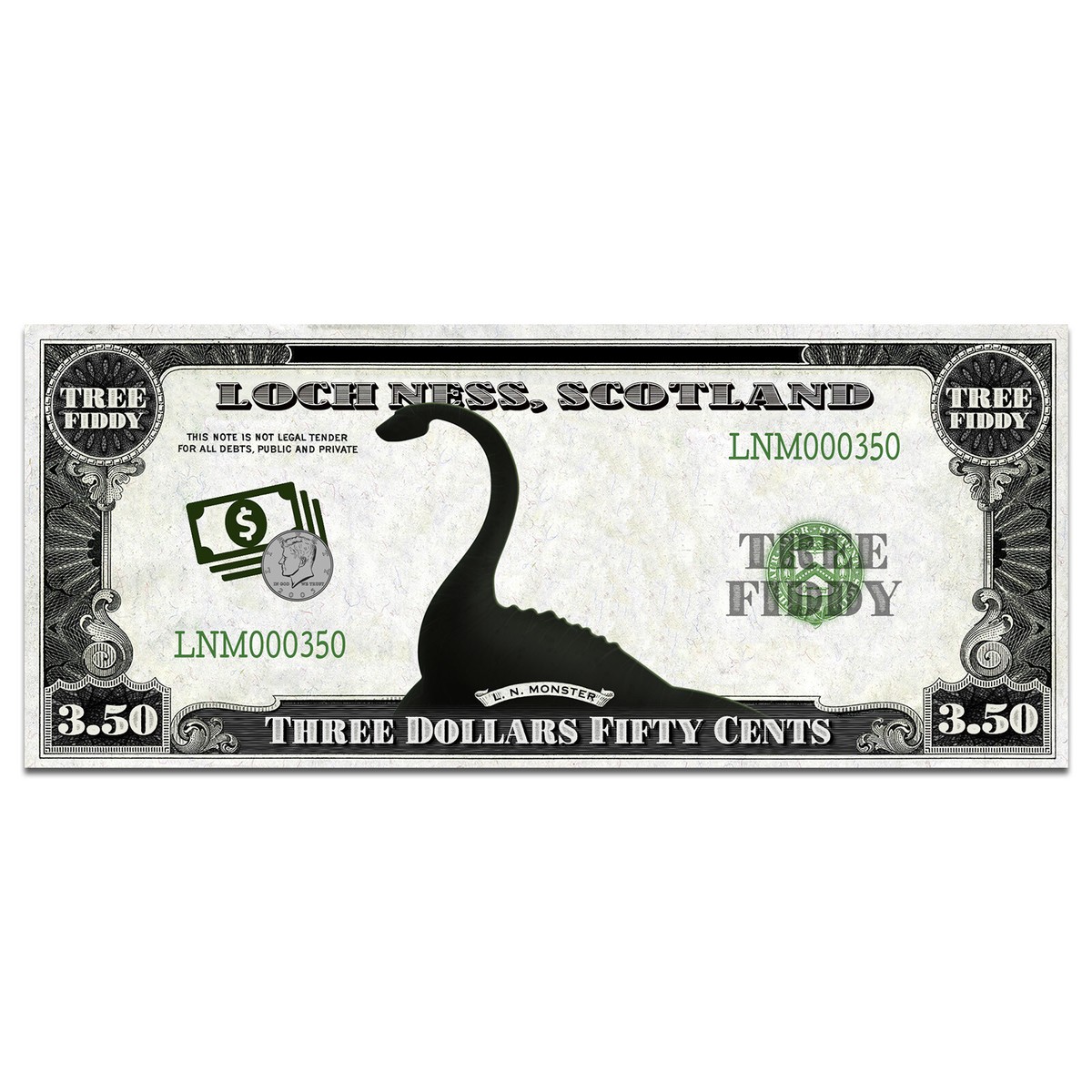 Fiddy Dollars Memes Funny Tree Fiddy South Park Loch Ness Kids T Shirt
