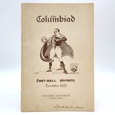 Columbia University (Portland Oregon) Columbiad football issue ...