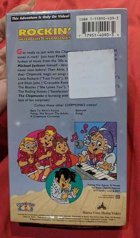 Michael Jackson Rockin Alvin the Chipmunks VHS NEW Sealed Disney ...