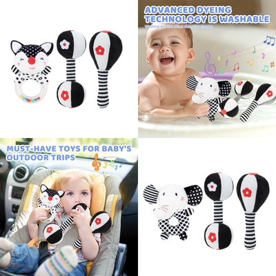 3 Pieces Baby Rattles Baby Toy Brain Development Gift Hand Toy | eBay ...