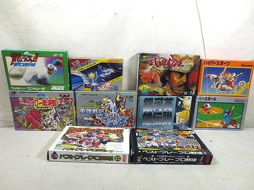 Nintendo Family Computer FC Game Cassette Cartridge 10p set Japan w/BOX ...