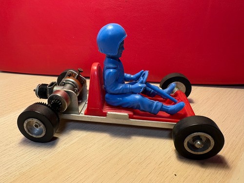 Vintage Herkimer OK Cub Tether Go-Kart Blue Driver Red Seat Aluminum ...