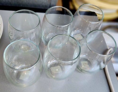 Set of 6 Cristar Crystal Stemless Red Wine Glasses Made In Columbia New ...