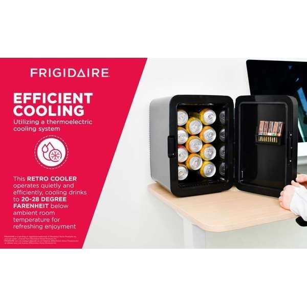 Frigidaire, 15 Can/10 Liter Mini Personal Fridge Cooler, Black ...