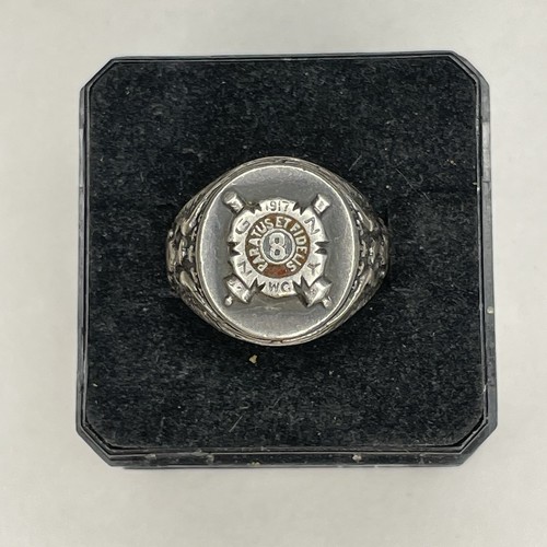 WW1 USA 925 Sterling Silver 8th Artillery New York National Guard Ring ...