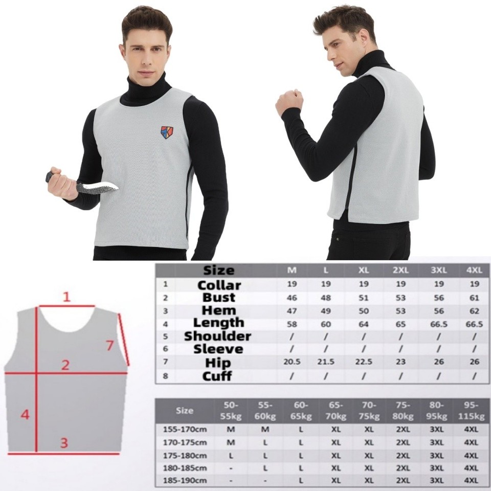 FAITHSHIELD Anti Stab Vest Knife Cut Proof Body Armour Slash Resistant ...