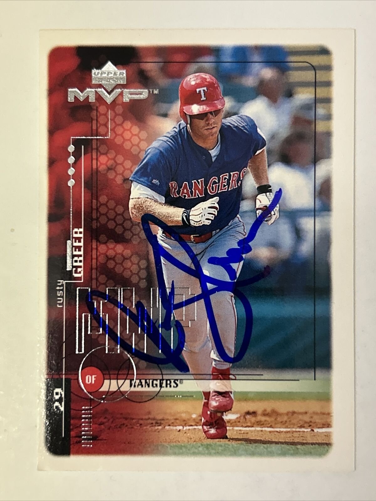 Rusty Greer Autographed 1999 Upper Deck MVP #210 In Person N728 | eBay