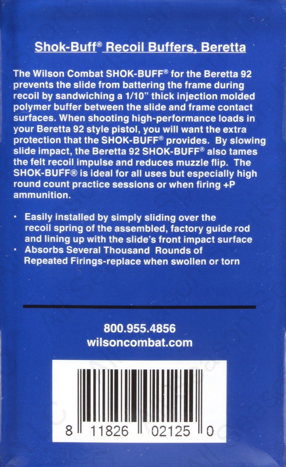 Wilson Combat Shok-Buff Recoil Buffers For Beretta 92/96/M9/Taurus PT ...