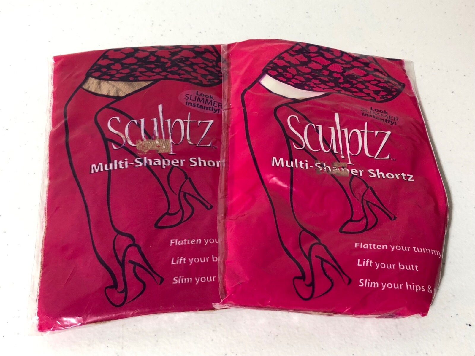 Sculptz Silkies 2 Pair Vintage Nude Pantyhose Large L… - Gem