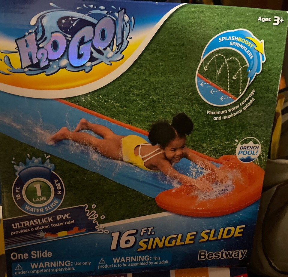 New Bestway H2Ogo H20 GO Slip One Single Water Slide for Kids 16 Ft | eBay