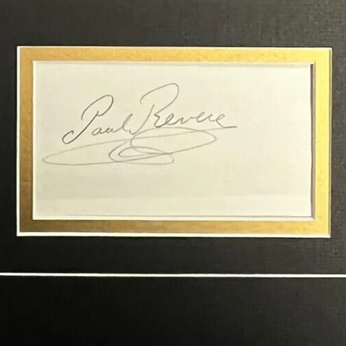 Paul Revere Signed Display ICZ Dave Norman Autograph COA | eBay