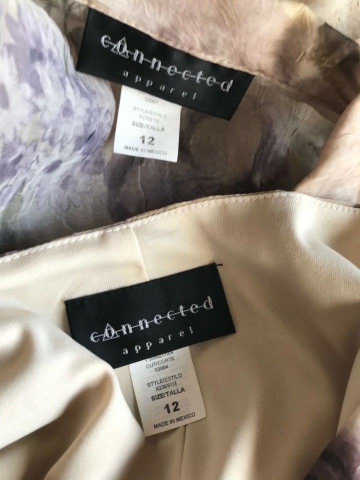 Pre-Owned Women's Connected 2-Piece Dress/Cover Top Size 12 Floral ...