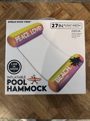 Life Is Good Inflatable Pool Hammock | eBay