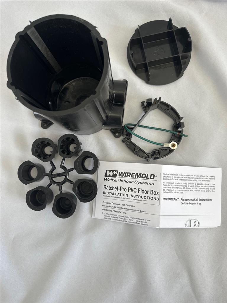 Walker Floor Boxes Concrete Walker 3" Flush Poke Thru Floor Electrical