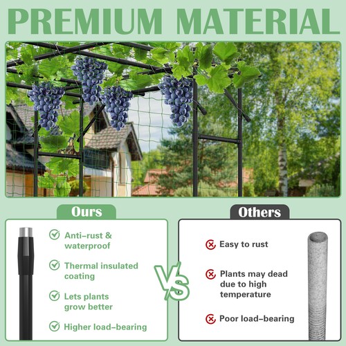 Docred Extra Large Outdoor Garden Arch Trellis 87''Hx118''Lx79''W Grape ...