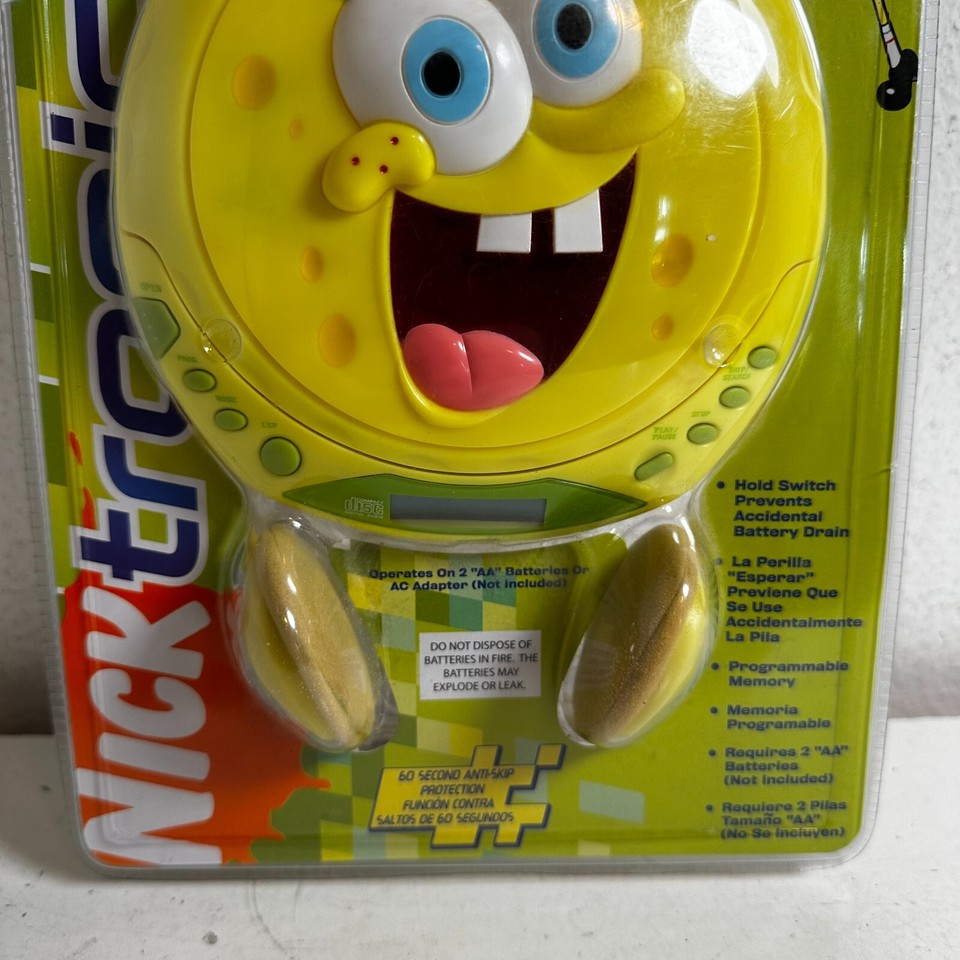 Emerson Nickelodeon SpongeBob Squarepants SB110A Handheld Personal CD ...