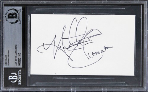 Heather Thomas Zapped! Authentic Signed 3x5 Index Card Autographed BAS ...