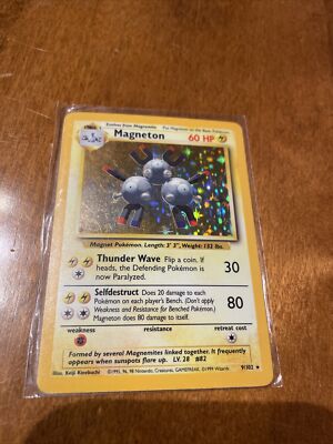 Pokémon TCG Magneton Base Set 9/102 Holo Shadowless Holo Rare | eBay