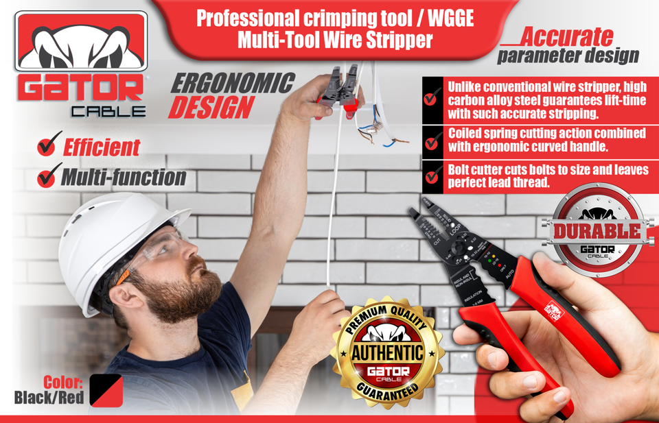 Wire Cable Cutter Crimper Shearer Snipper Pliers Screws Stripper Grip ...