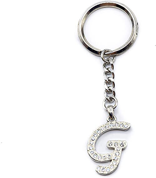 Chrome Plated Letter G Keychain Ring With Swarovski Crystals | eBay