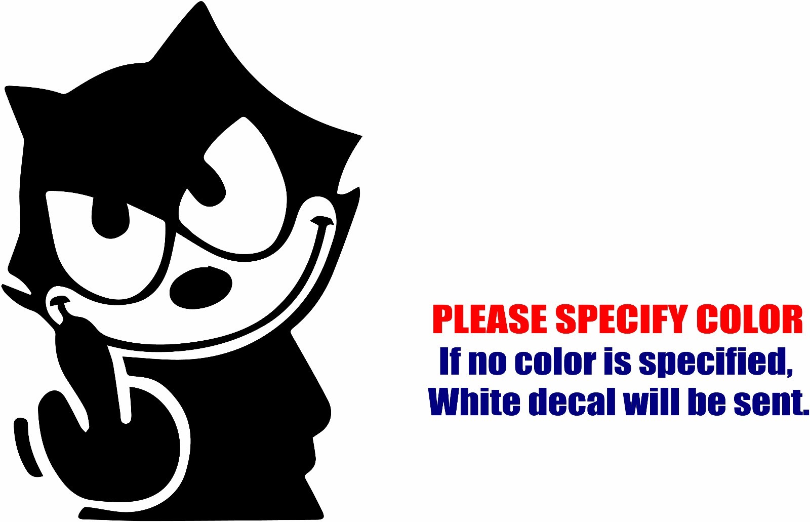 Felix The Cat The Middle Finger Graphic Die Cut decal sticker Car Truck ...
