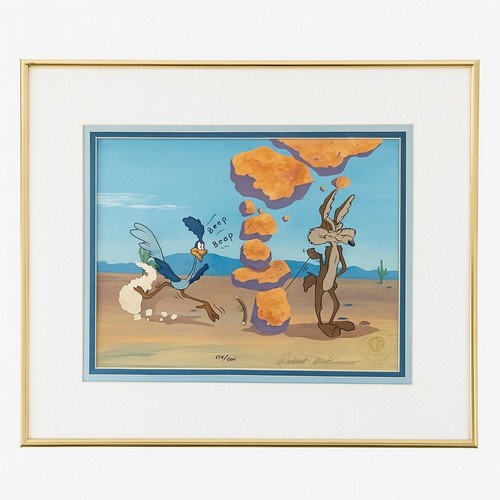 Coyote Strikes Again Road Runner Wile E Coyote WB Animation Cel 1998 ...