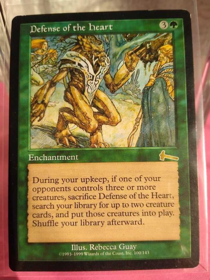 MTG Magic the Gathering Defense of the Heart 100/143 Urza's Legacy NM ...