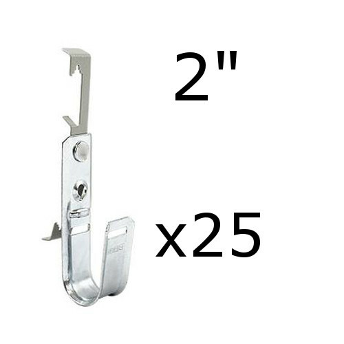 25 Wavenet JHMF02 2" Batwing Clip J Hook for Threaded Rods and Ceiling ...