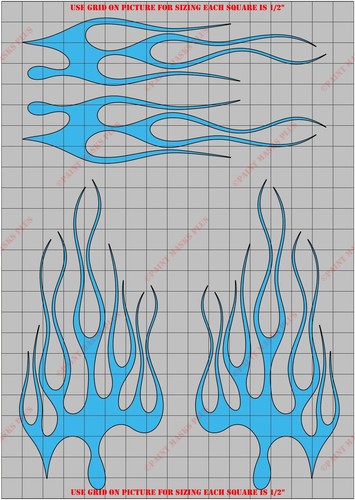 FLA1060P Flames RC Body Vinyl Paint Mask/ Stencil Kit | eBay