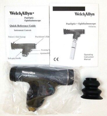 WELCH ALLYN PANOPTIC OPHTHALMOSCOPE W/ COBALT BLUE FILTER-#11820 NEW ...