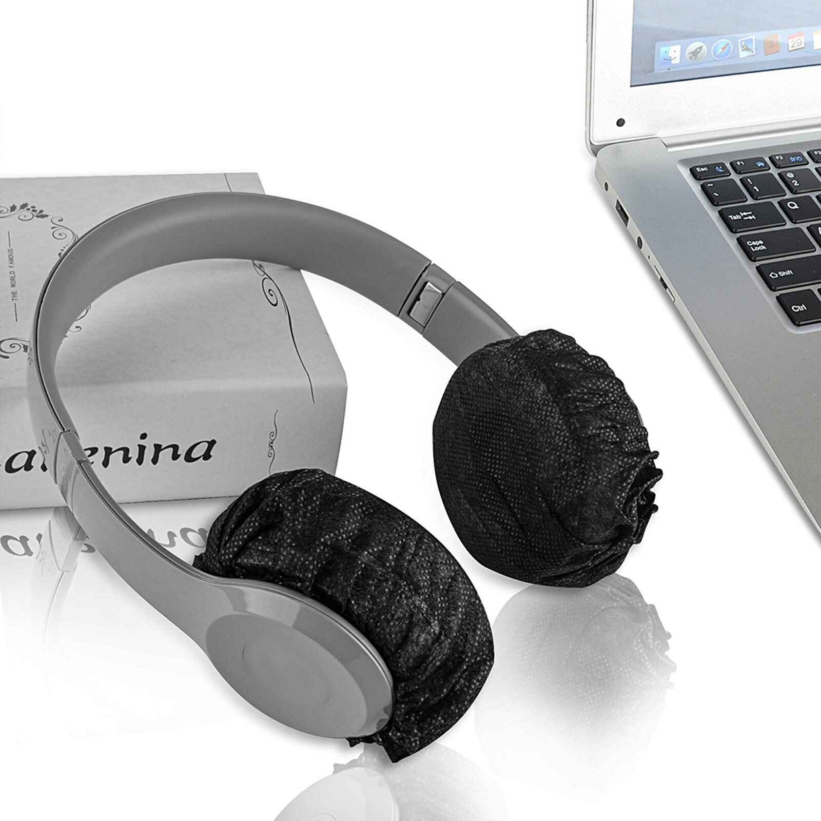 Geekria 100 Pairs Disposable Headphone Ear Covers (S / Black) | eBay