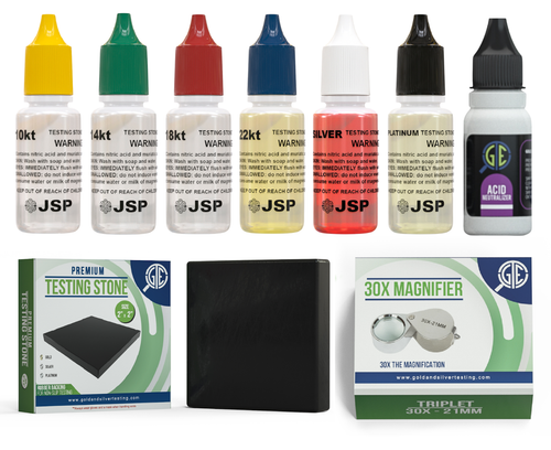 Gold Silver Sterling Jewelry Acid Testing Kit Tester Test Scrap 30x Eye ...