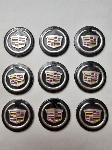 CADILLAC 1pc 1 inch (25mm) Key Fob Emblem Sticker Remote Badge FAST ...