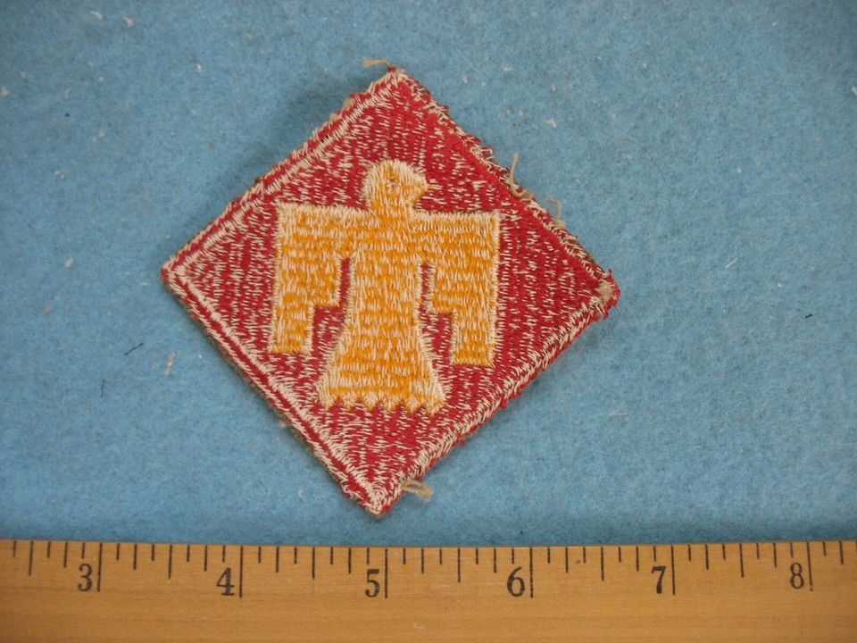 Original used WWII US Army 45th Infantry Division Italy whiteback patch ...