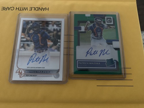 Pat Patrick Mazeika 2022 Optic RC GREEN Prizm Auto #3/5 SSP + Topps ...
