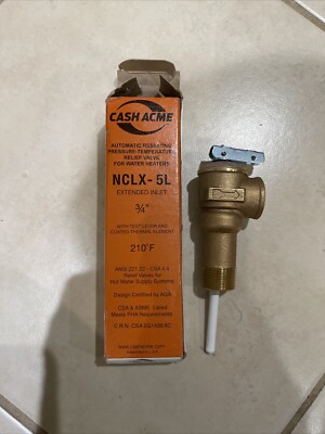 Cash Acme 3/4" Automatic Reseating Pressure Temperature Relief Valve ...